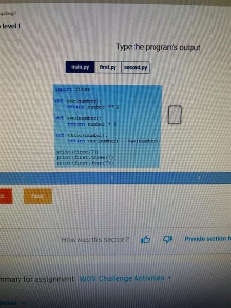 Solved Type The Program S Output Diport Second Def One Chegg