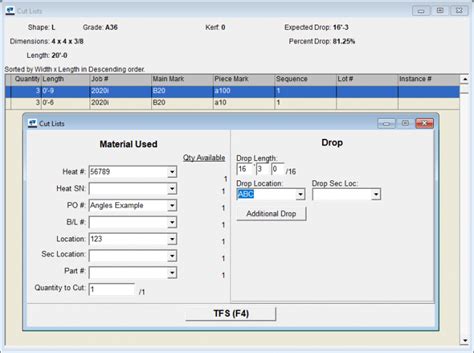 Cut Lists Trimble User Assistance