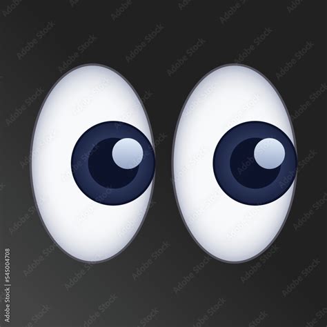 Pair Of Eyes Vector Emoji Icon Design Isolated Pervy Eyes Shifty Eyes