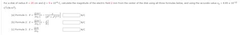 Solved For A Disk Of Radius R Cm And Q X C Chegg