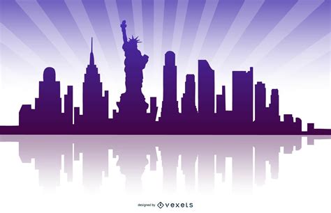 New York Skyline Silhouette Vector Images Ytex