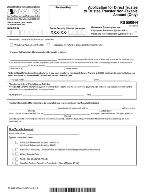 Application For Direct Trustee To Trustee Transfer Non Taxable Amount Only Rs5500 N To Request