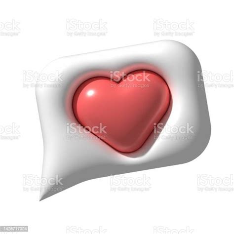 3d 심장 음성 거품 사랑 소셜 미디어 알림 아이콘 3차원 형태에 대한 스톡 벡터 아트 및 기타 이미지 3차원 형태 감정 낭만주의 Istock