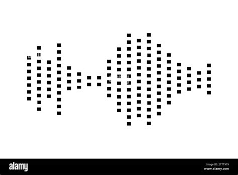 Sound Wave Or Voice Message Icon Music Waveform Track Radio Play Audio Equalizer Line Vector