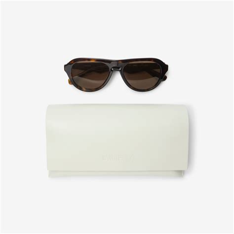 Classic Pilot Sunglasses In Dark Havana Burberry® Official