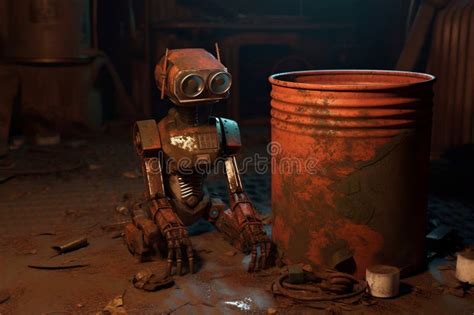Rusty Robot Machine Trash Generate Ai Stock Image Image Of Corroded