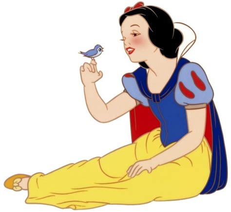 Snow White Blanca Cartoon Snow White Blue Bird Snow White With Bird