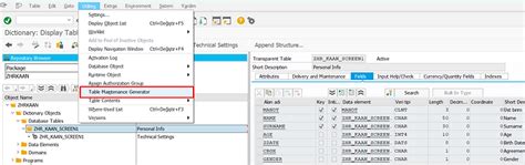 Creating A Maintenance Table For A Sap Abap Table Kaan Can Calkan
