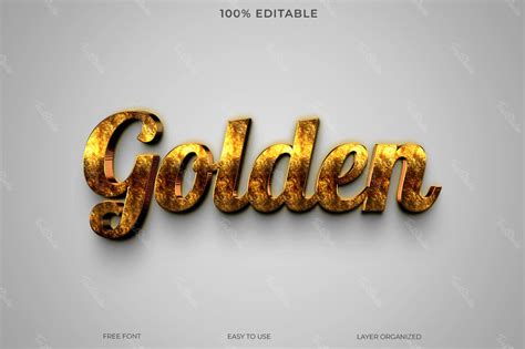 Efecto De Texto Dorado Archivo Psd Photoshop Premium