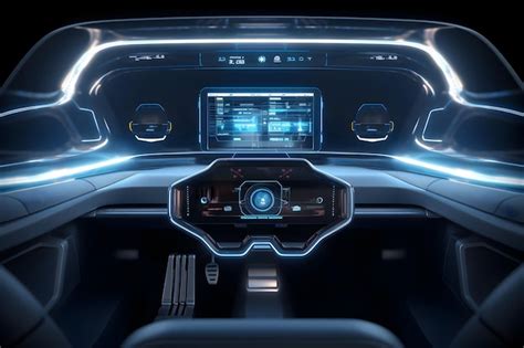 Cuttingedge Autonomous Cockpit With Immersive Digital Displays And Futuristic Technology