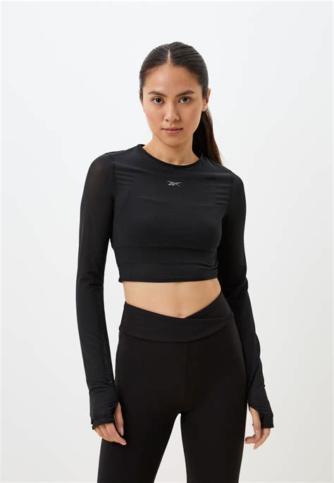 Лонгслив спортивный Reebok STUDIO MESH LS TOP, цвет: черный ...