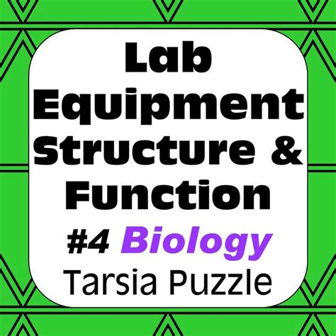 Science Lab Equipment 4 Structure Function Form Technique Tarsia