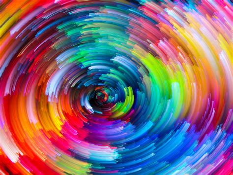 Wallpaper Abstrak Karya Seni Warna Warni Lukisan Percikan