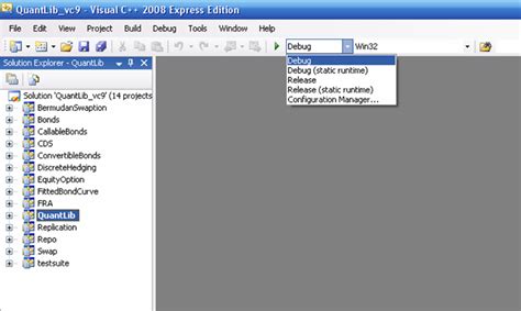 QuantLib Installation In Visual C 2008
