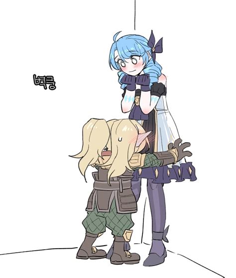 Safebooru 2girls Black Bow Black Sleeves Blonde Hair Blush Bow Brown