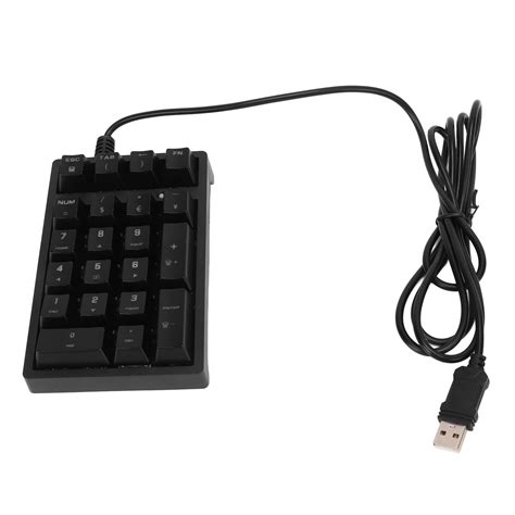 Teclado Numérico Mecánico Con Cable 21 Teclas Interruptor Azul Led