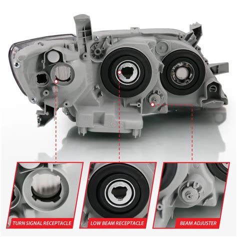 Anzo 2007 2009 Toyota Camry Projector Headlight Black Amber Advanced