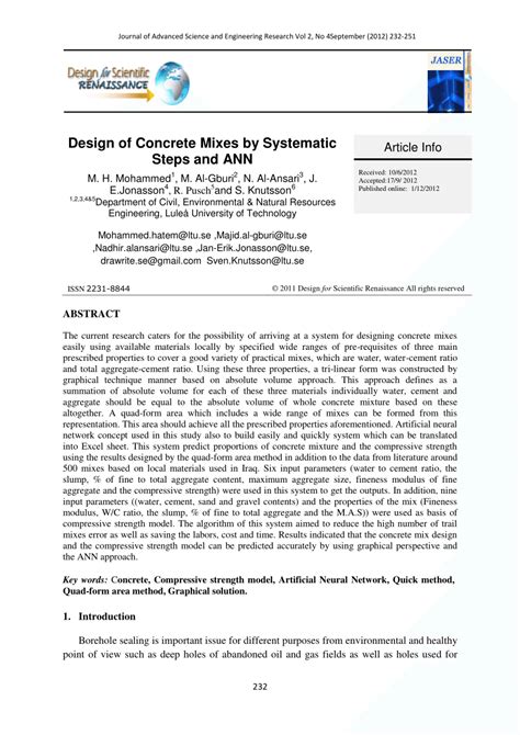 Concrete Mix Design Lab Report Discussion