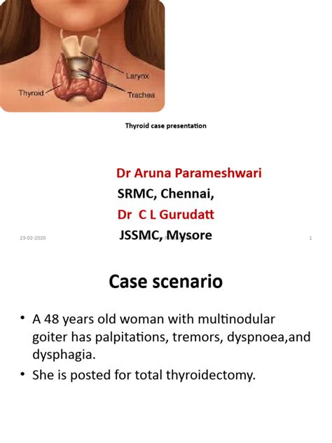 3thyroid Case Presentation For Coimbatore Pg Assembly Pdf