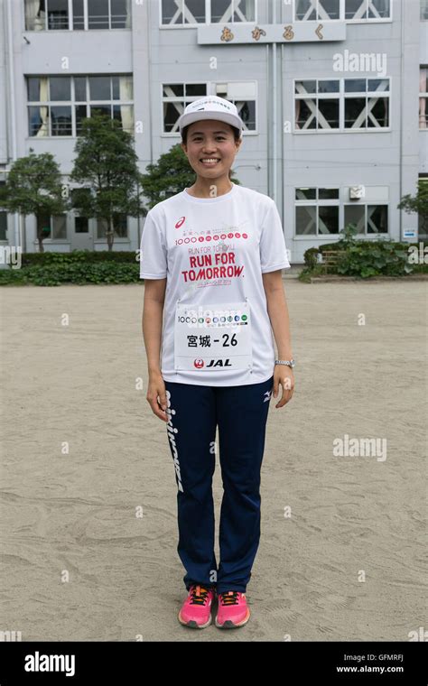 Former Table Tennis Player Sayaka Hirano Poses For The Cameras After