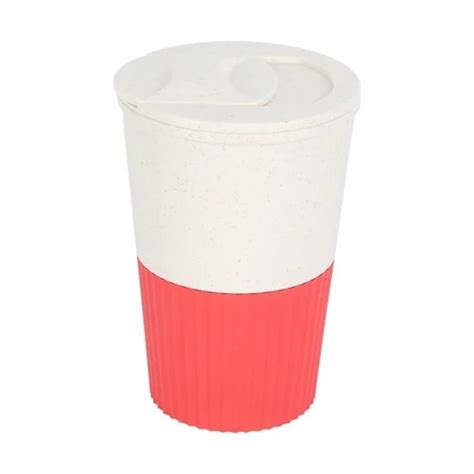 Wangchuang Kırmızı 400 ml Buğday Samanı Kahve Fincanı Yaratıcı Yüksek