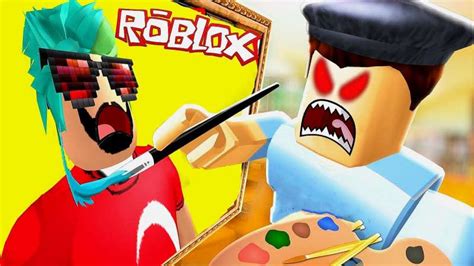 Roblox逃离美术老师！我被邪恶老师吸进了画中？面面解说游戏休闲类好看视频