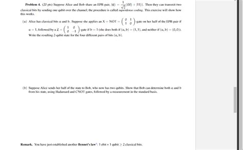 T 100 Problem 4 20 Pts Suppose Alice And Bob Chegg Com