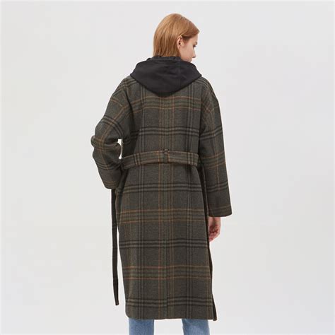 포스티 베네통 브루노 스트랩 체크 코트 Bact71061ka