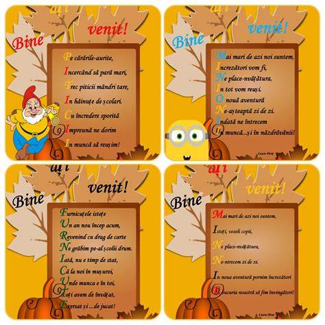 Clasa Mea Pentru Prima Zi De Scoala Acrostihuri Cu