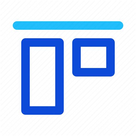 vertical align object top icon download on iconfinder