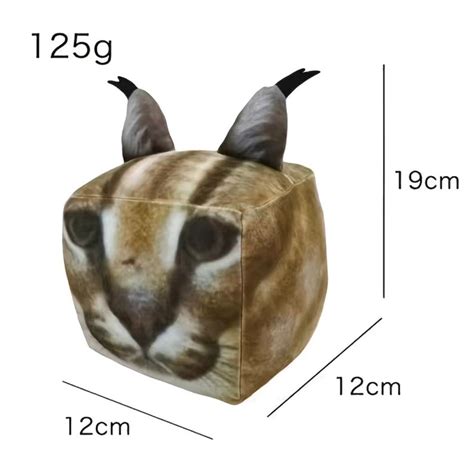Big Floppa Square Cat Meme Pillow Etsy
