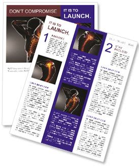 X Ray Of Male Backbone Newsletter Template Design ID 0000024214