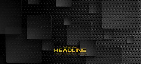 Black Tech Perforated Abstract Background With Squares 26362890 Vector Art At Vecteezy