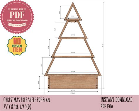 Christmas Tree Shelf Plan Wall Storage Unit For Living Rooms Etsy
