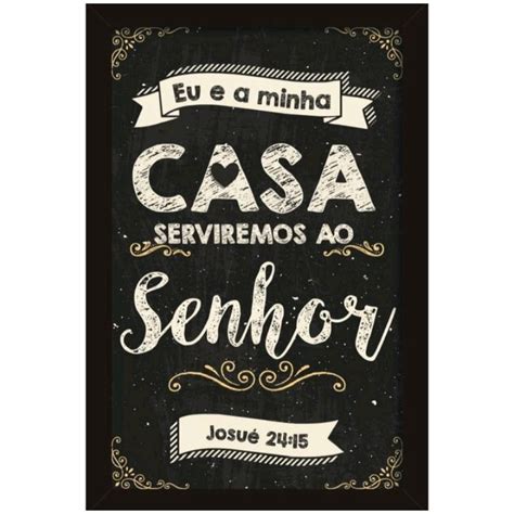 Placa Decorativa Em MDF Eu E Minha Casa Serviremos Ao Senhor Shopee Brasil