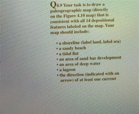 Solved Q4 9 Your Task Is To Draw A Paleogeographic Map