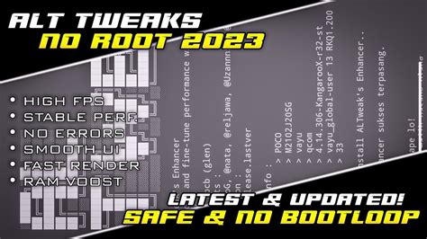 ALT TWEAKS NO ROOT Optimize Performance FPS Kurodenshi YouTube