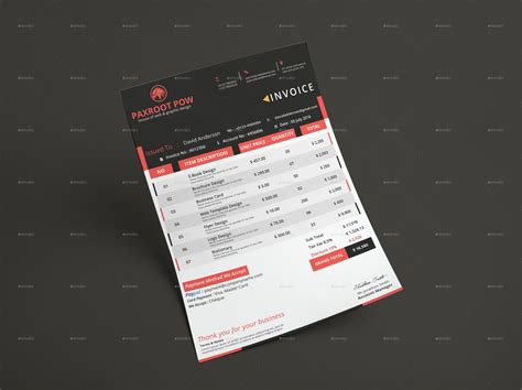 Invoice Excel Print Templates Graphicriver
