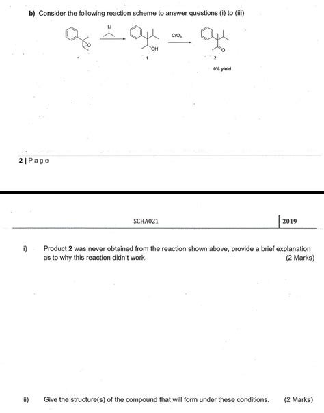 Solved B Consider The Following Reaction Scheme To Answer