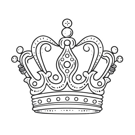 Crown Outline Drawing