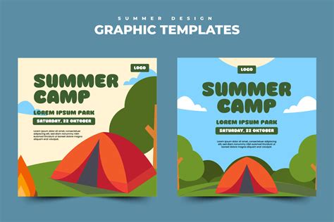 Summer Camp Graphic Template Easy To Customize Simple And Elegant