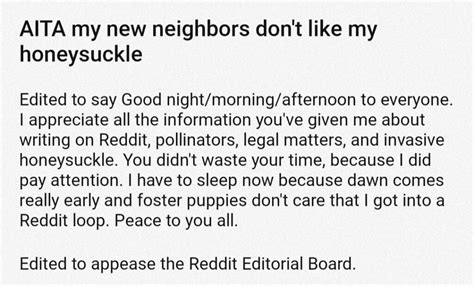 Aita My New Neighbors Dont Like My Honeysuckle