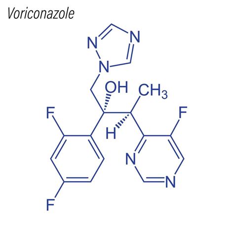 Vector Skeletal Formula Of Voriconazole 6741052 Vector Art At Vecteezy