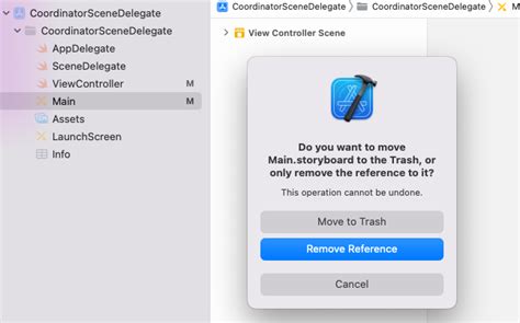 Как правильно удалить Mainstoryboard в проекте Swift