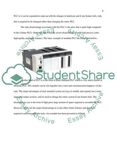 Programmable Logic Controllers Assignment Example Topics And Well Written Essays 2250 Words