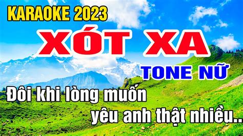 Xót Xa Karaoke Tone Nữ Nhạc Sống gia huy beat YouTube