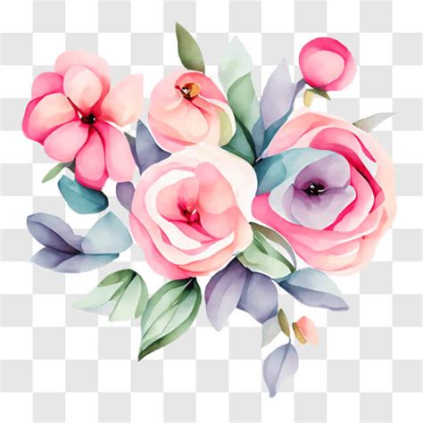 Baixe Buquê De Flores Coloridas Com Rosas Cravos Margaridas E Lírios