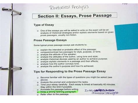 Rhetorical Analysis Test Tips From College Board Ppt