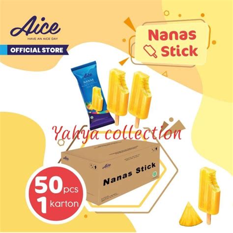 Jual Aice Nanas 1 Box Isi 50 Pcs Shopee Indonesia