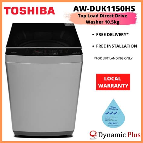 Toshiba Aw Duk1150hs 105kg Top Load Washing Machine With Direct Drive